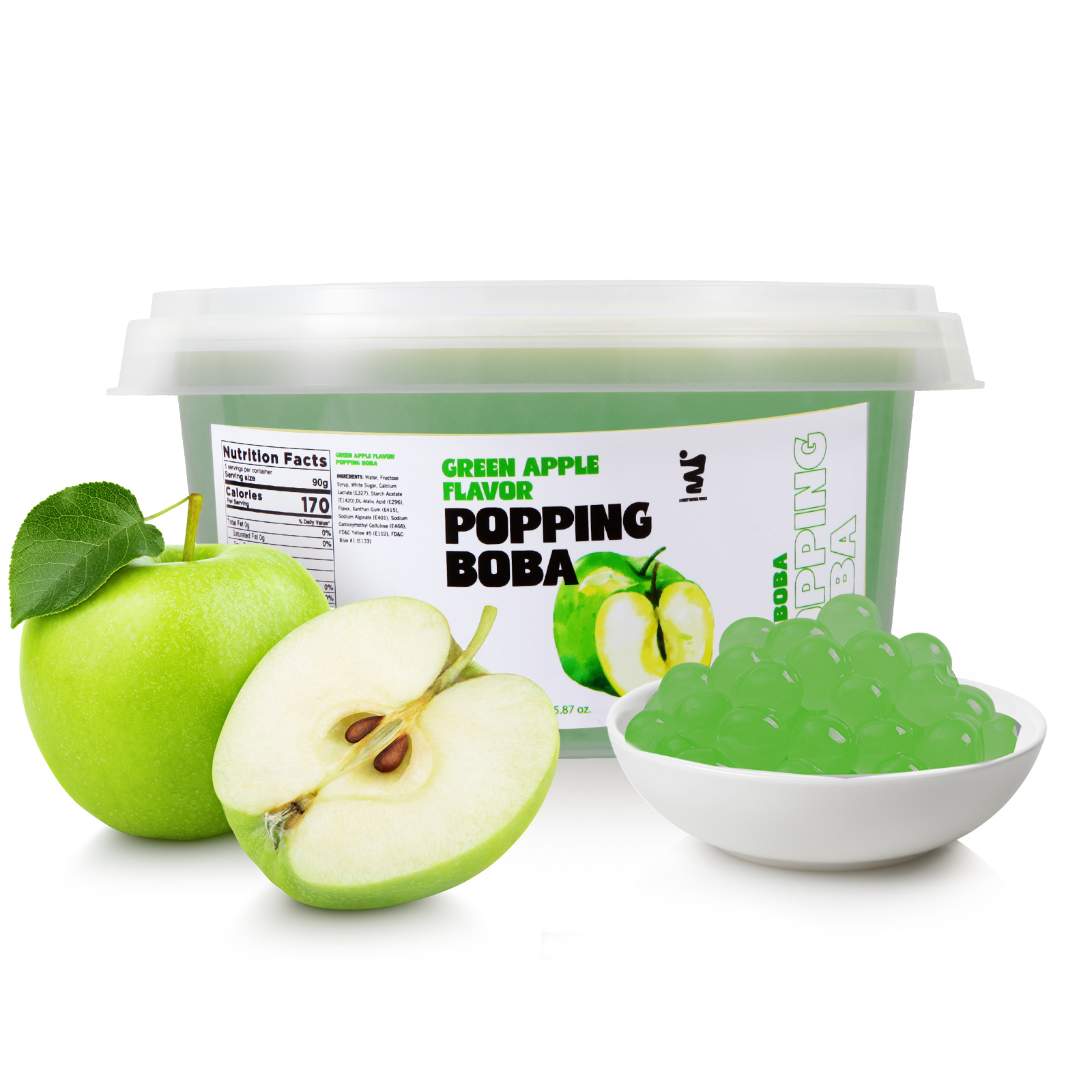 Green Apple Popping Boba - Jiffy Boba Collagen Boba